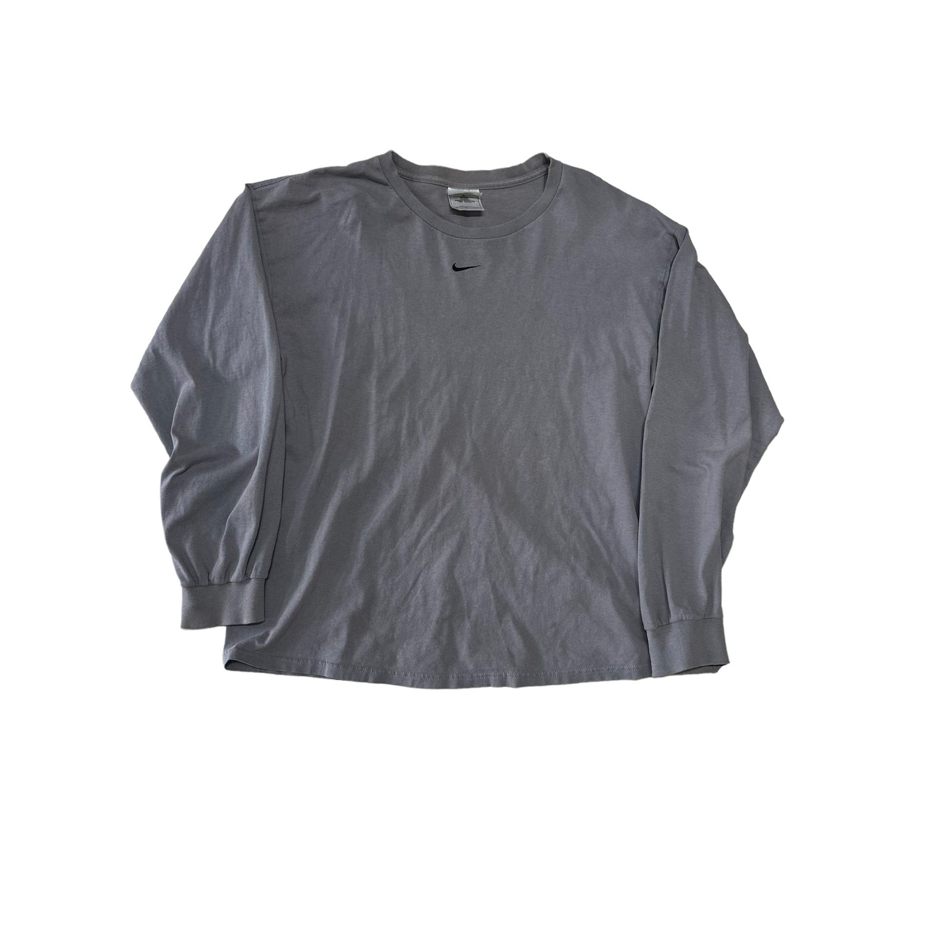 90’S GREY CENTER SWOOSH LONG SLEEVE (LR) – Thevaultdtx